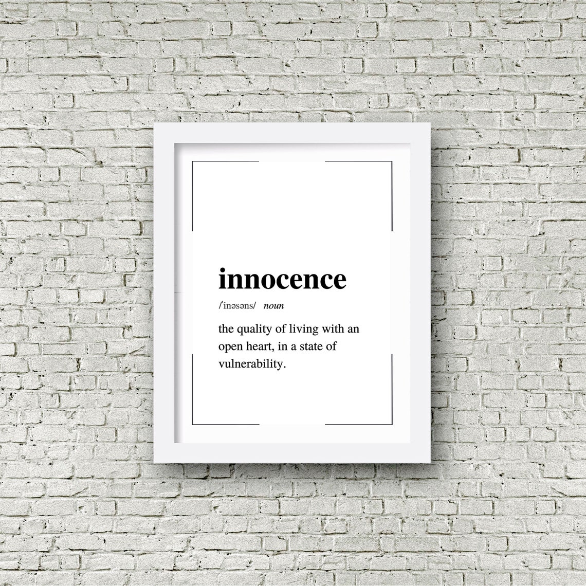 Innocence Definition Print, Enneagram 8 Virtue, Enneagram 8 Printable ...
