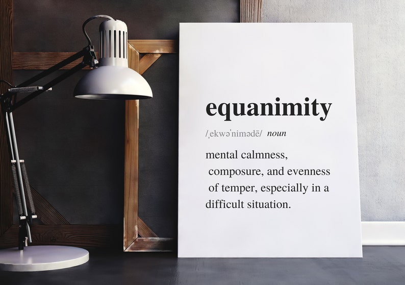 Equanimity Definition Print, Enneagram 4 Virtue, Enneagram 4 Printable ...