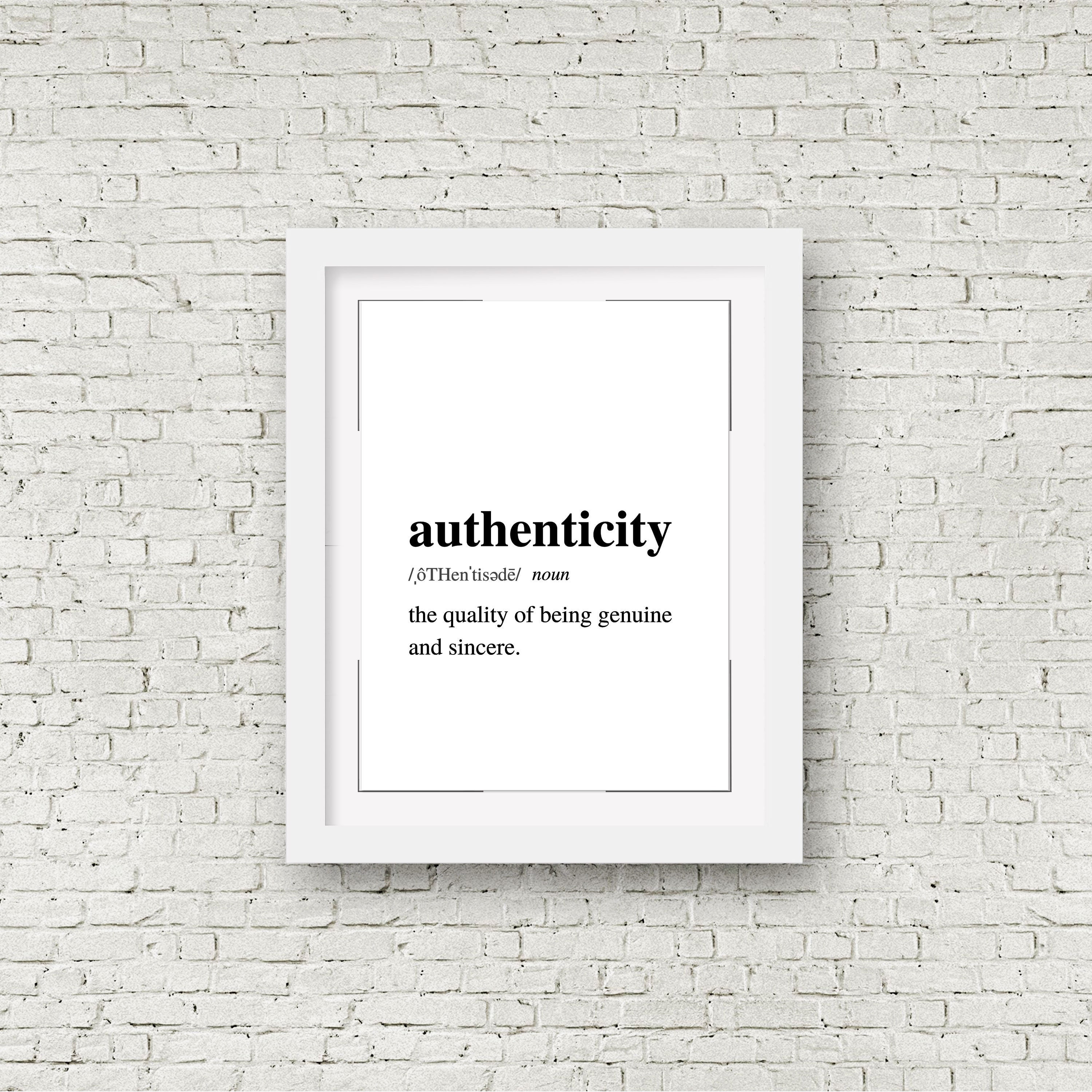Authenticity Definition Print, Enneagram 3 Virtue, Enneagram 3 ...