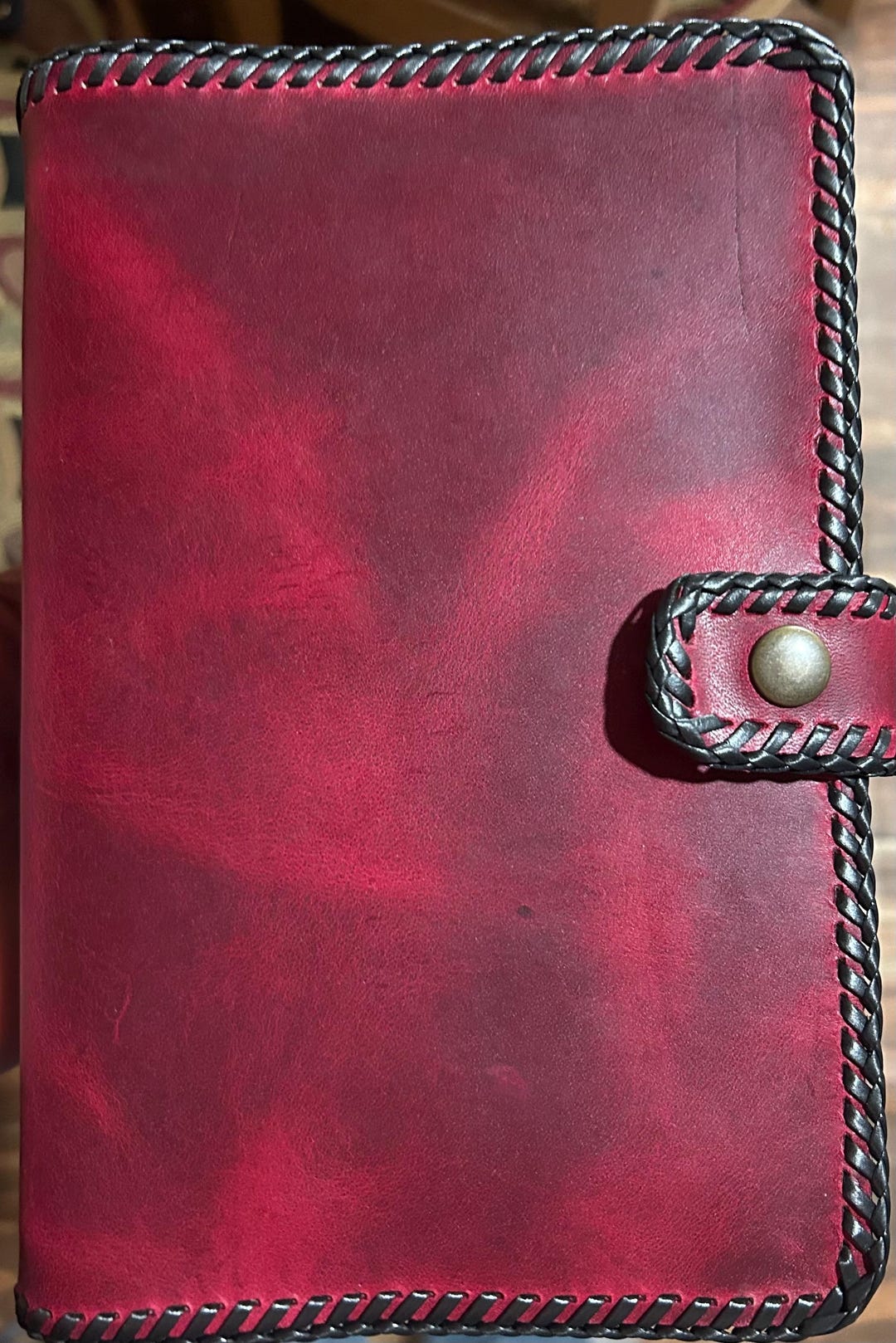 Red Leather AA Big Book Cover, Laced Oil Tan - Etsy