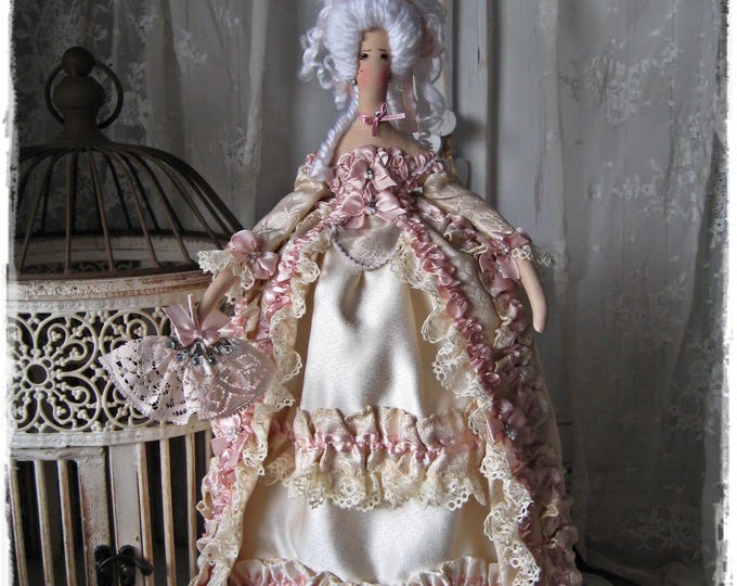 Textile Doll Marie Antoinette OOAK Doll Tilda Rococo Doll Shabby Chic ...
