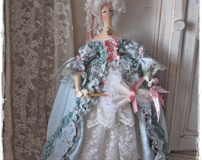 Textile Doll Marie Antoinette Tilda Doll OOAK Rococo Art Dol ...
