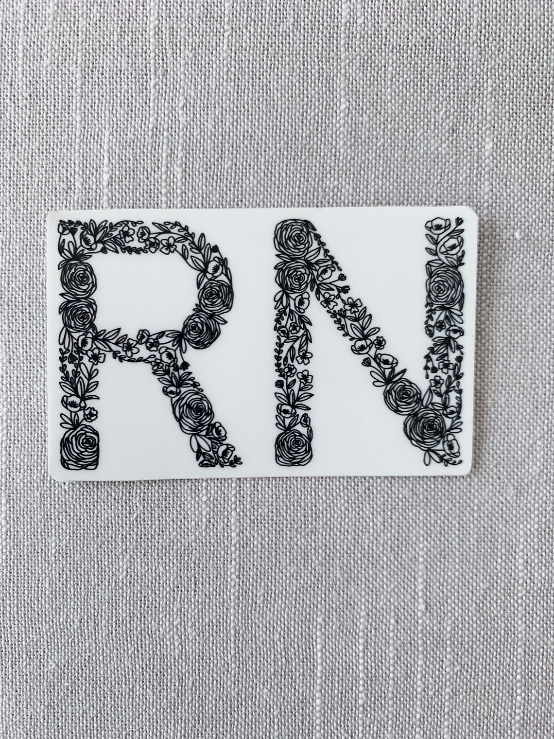 Floral RN Sticker, Nurse Sticker, RN Sticker, Nurse Gift, Waterproof ...