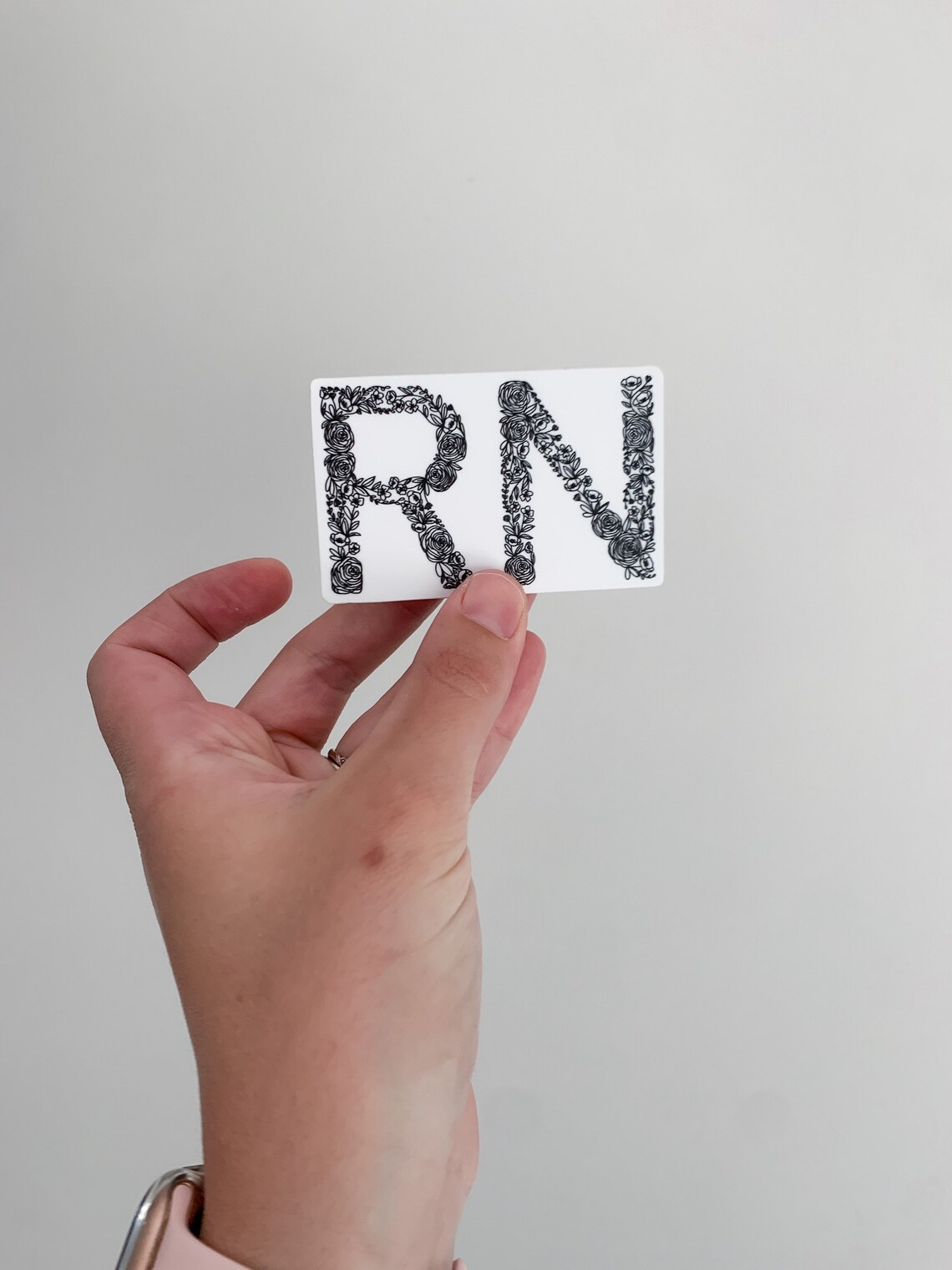 Floral RN Sticker, Nurse Sticker, RN Sticker, Nurse Gift, Waterproof ...