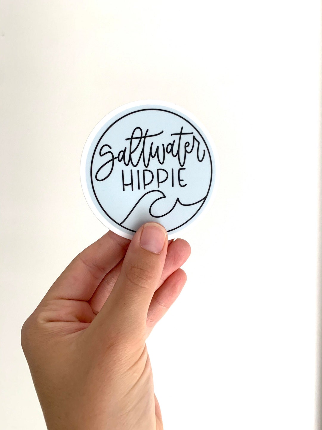 Saltwater Hippie Sticker | Beach Sticker | Die Cut Sticker | Laptop ...