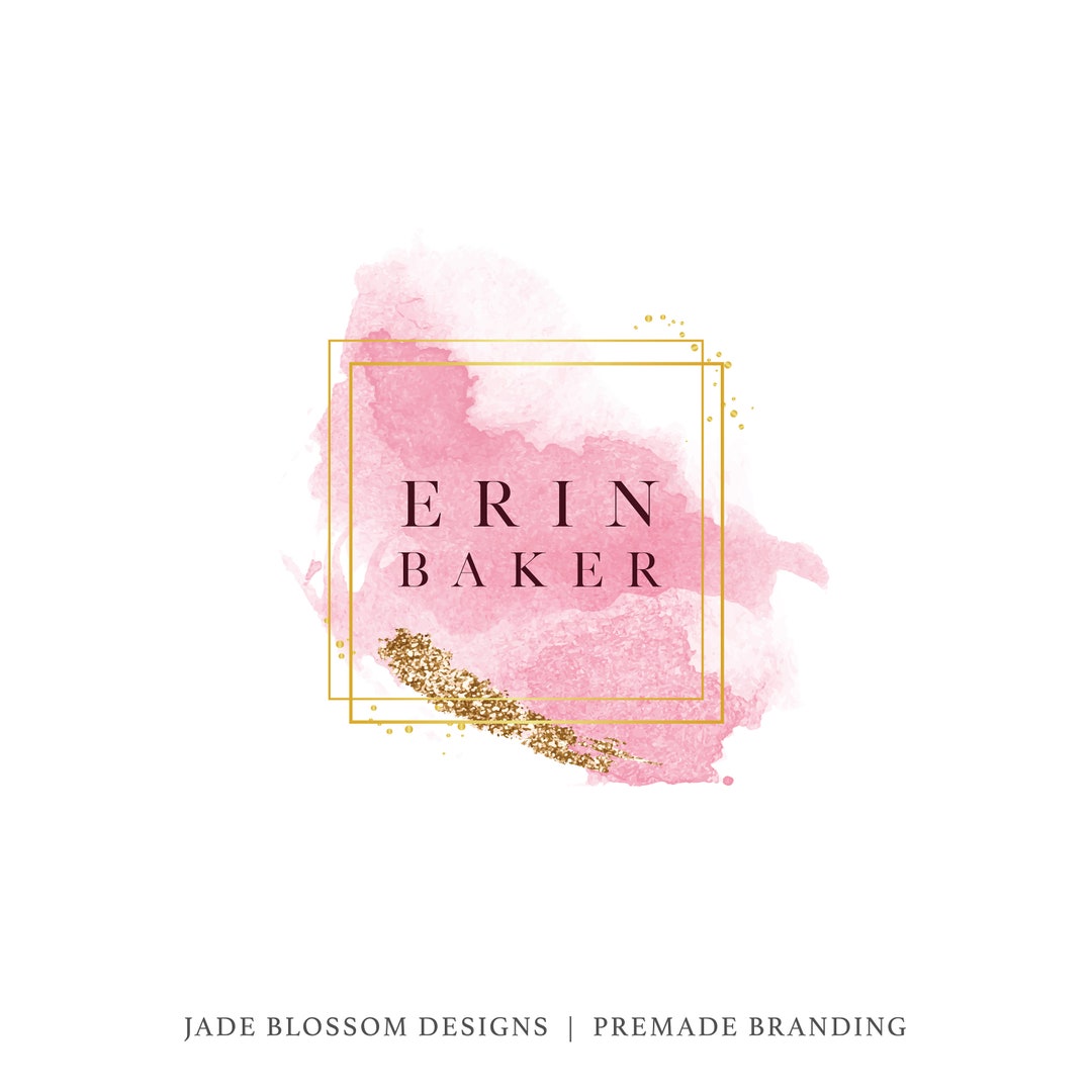 Premade Logo Logo Design Watercolor Logo Elegant Logo Gold Logo ...