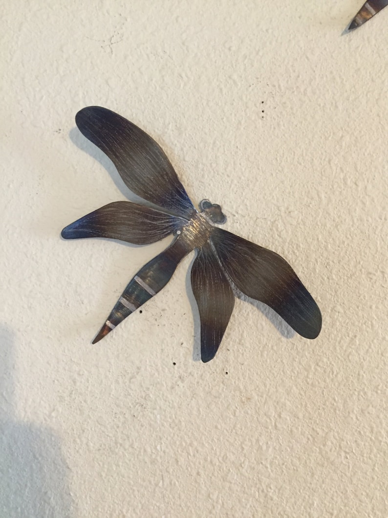 Colorful Metal Dragonfly Sculpture Art - Etsy
