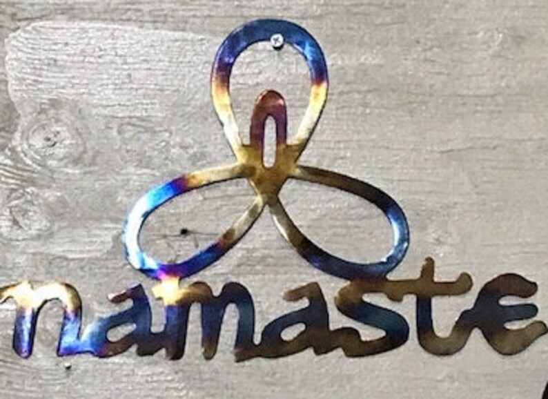 Colorful Namaste Metal Wall Art - Etsy