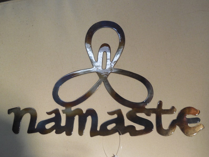 Colorful Namaste Metal Wall Art | Etsy
