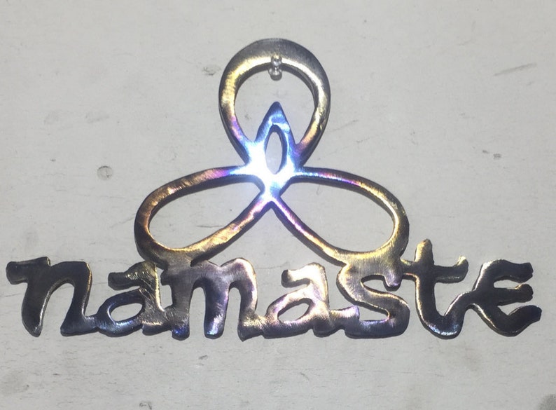 Colorful Namaste Metal Wall Art - Etsy