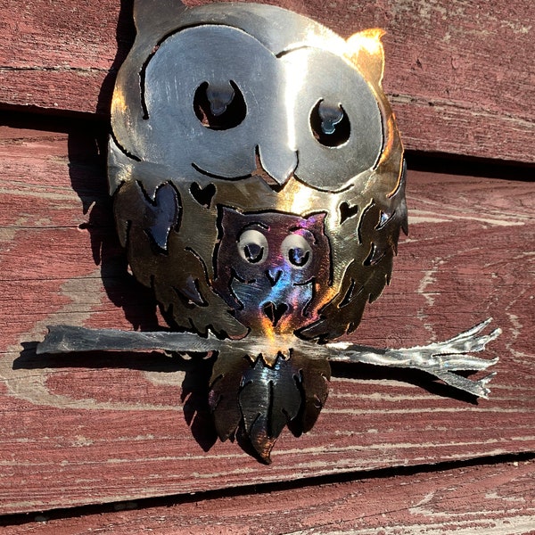 Metal Owl Sculpture - Etsy