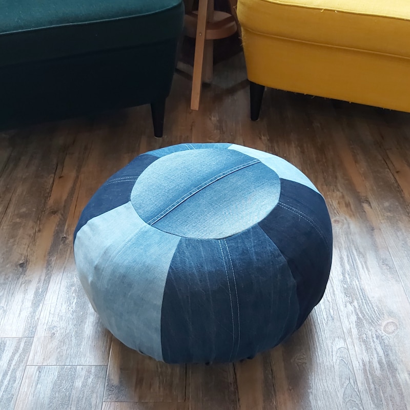 Pouf Cover Round Pattern - Etsy UK
