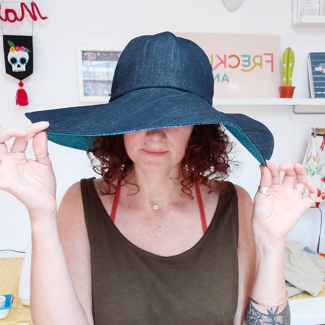 Reversible Sun Hat Sewing Pattern: Wide Brim, Kids to Adults (PDF ...