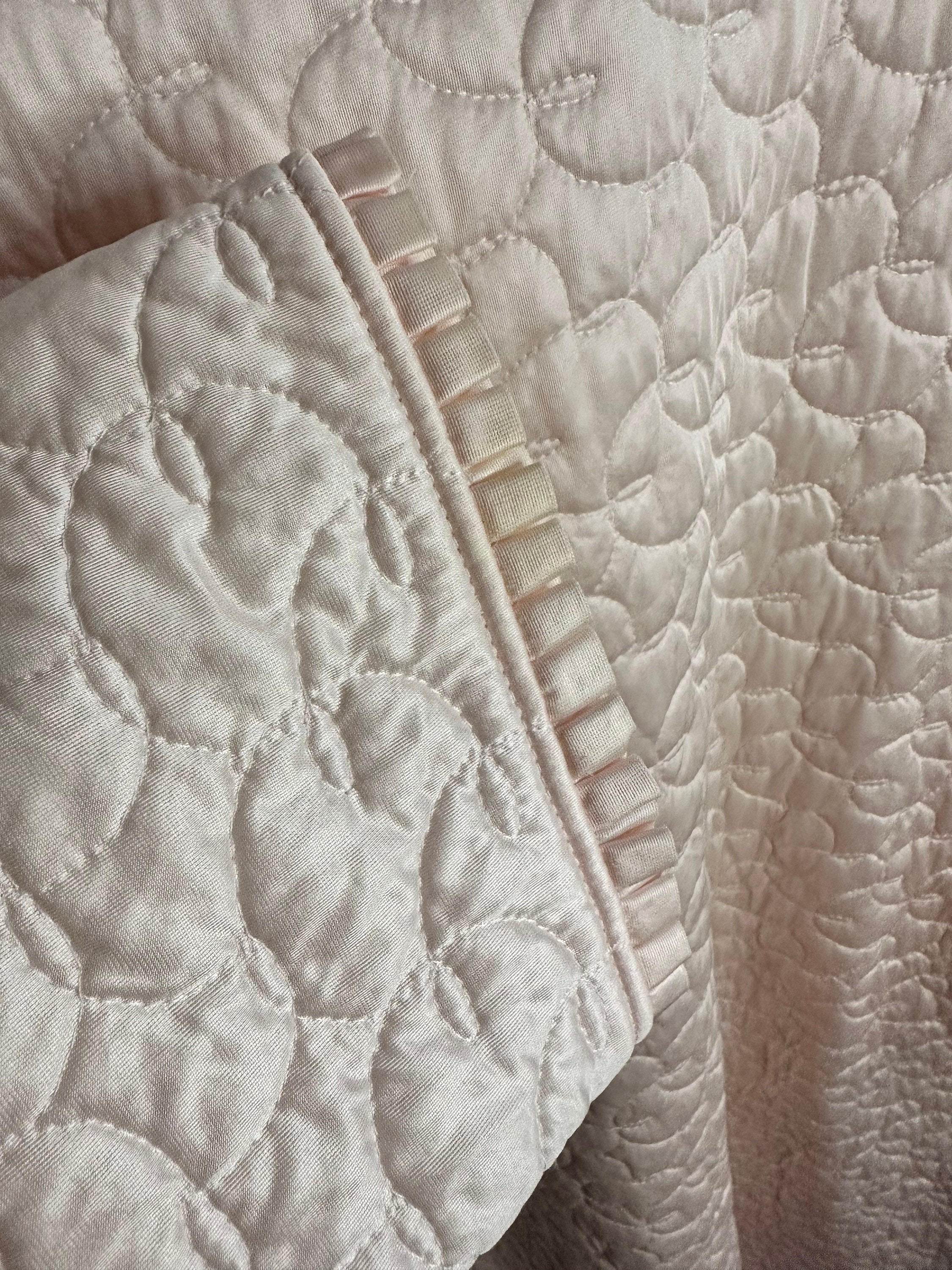 Vintage Light Pink Satin Quilted House Coat - Etsy