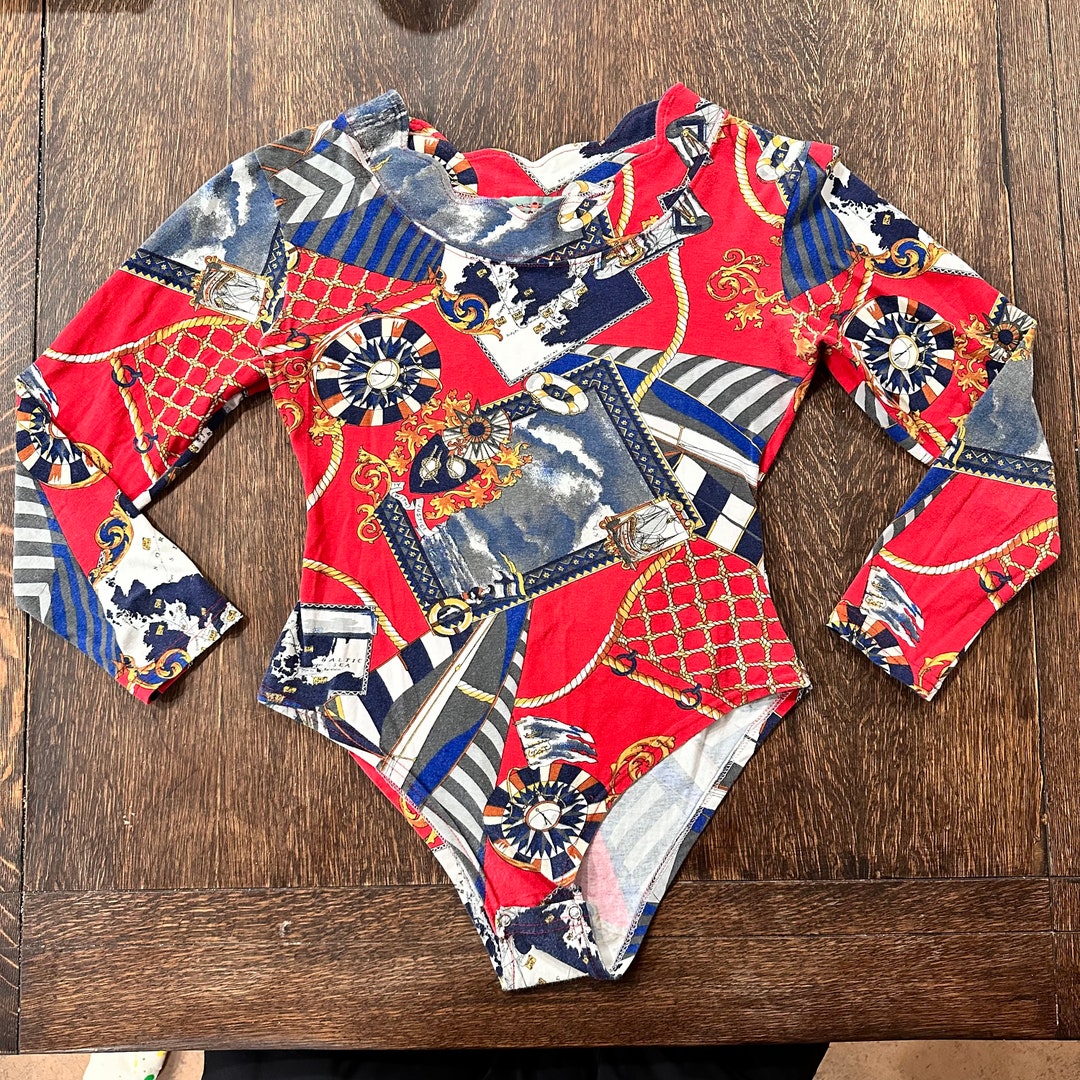 Vintage 1990s Made in Italy Nautical Body Suit - Etsy