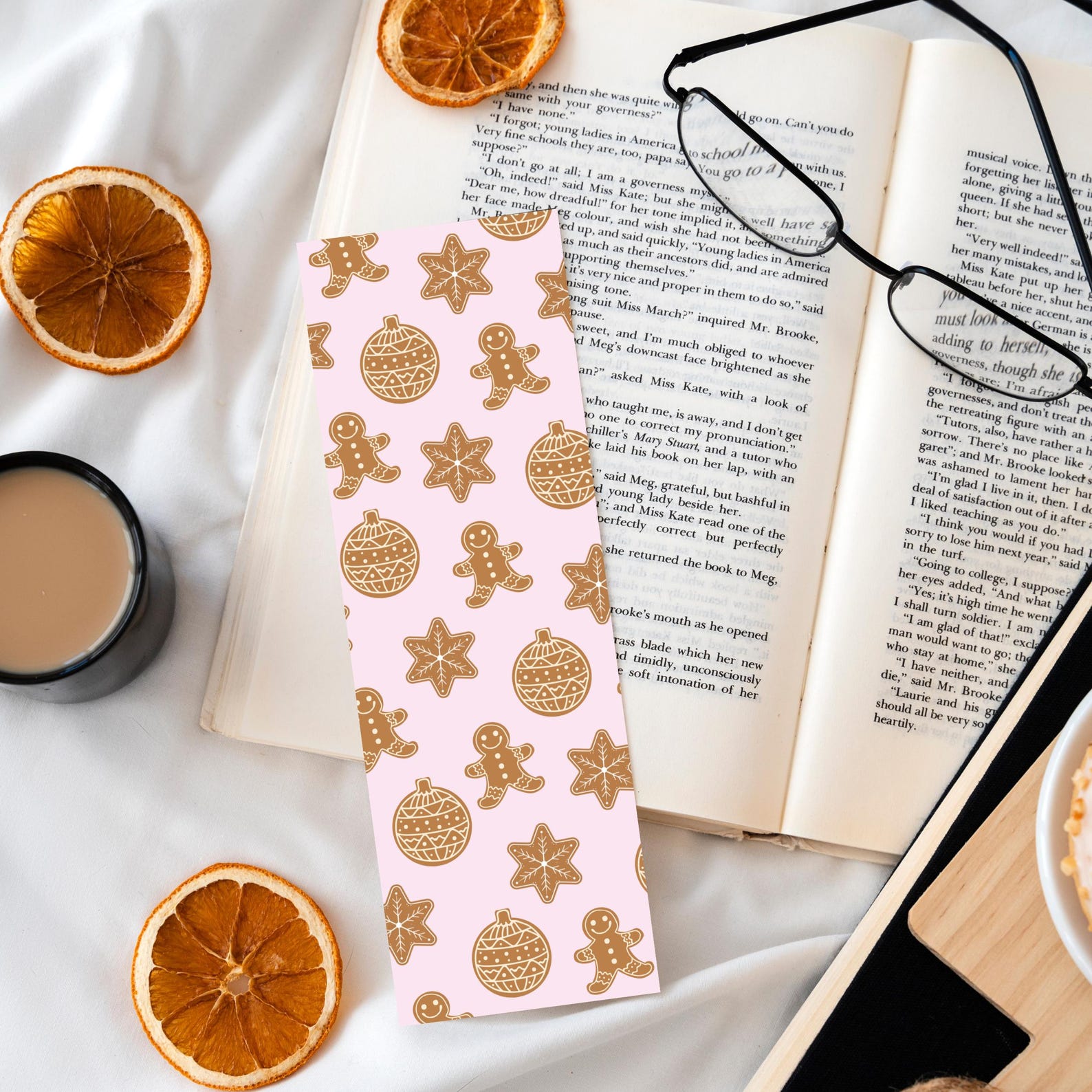 Pink Christmas Bookmarks: Printable Coquette Xmas Bookmarks (PDF ...