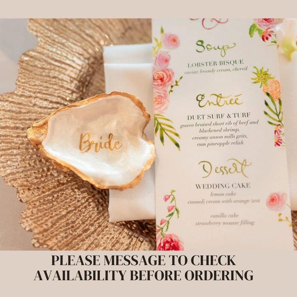 Wedding Shell Name Tags - Etsy