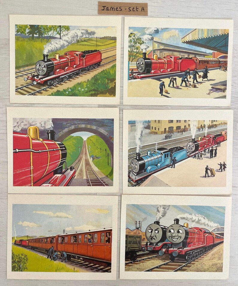 Rare Retro Thomas the Tank Engine Prints, Set of 6 Railway ...