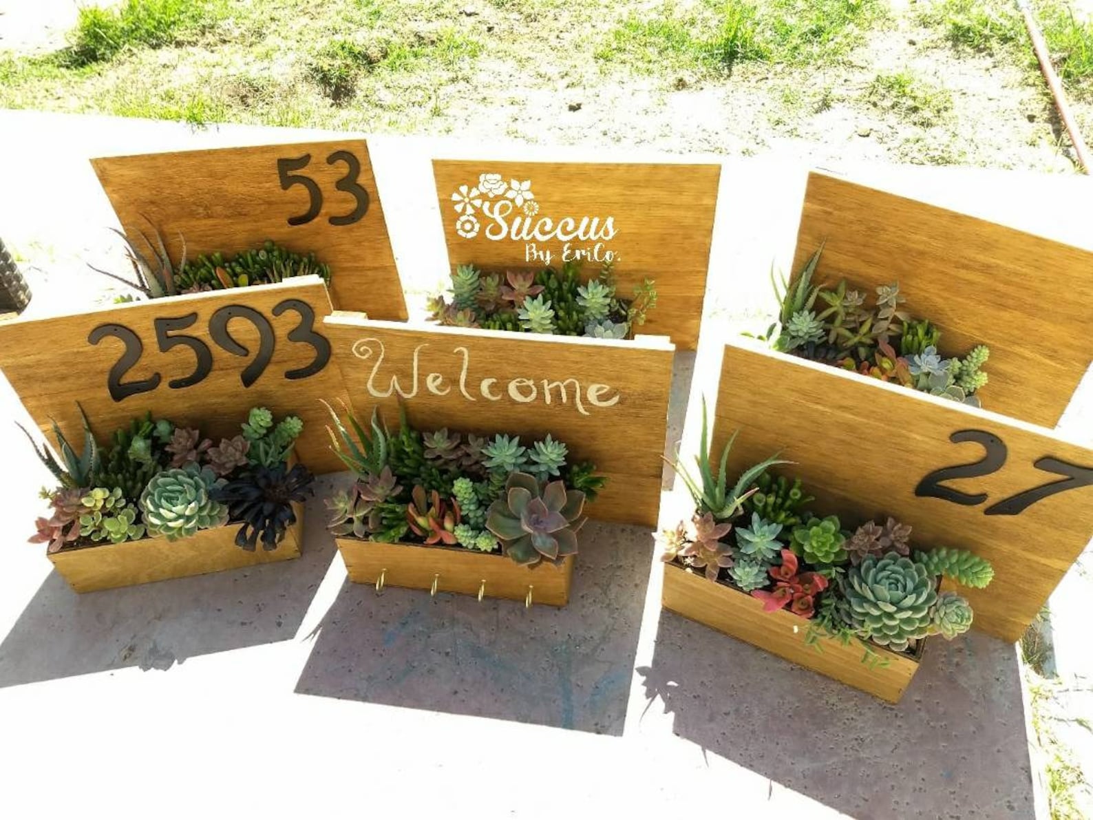 Wooden Address Planter Box Succulent Door Planter Home Deco | Etsy