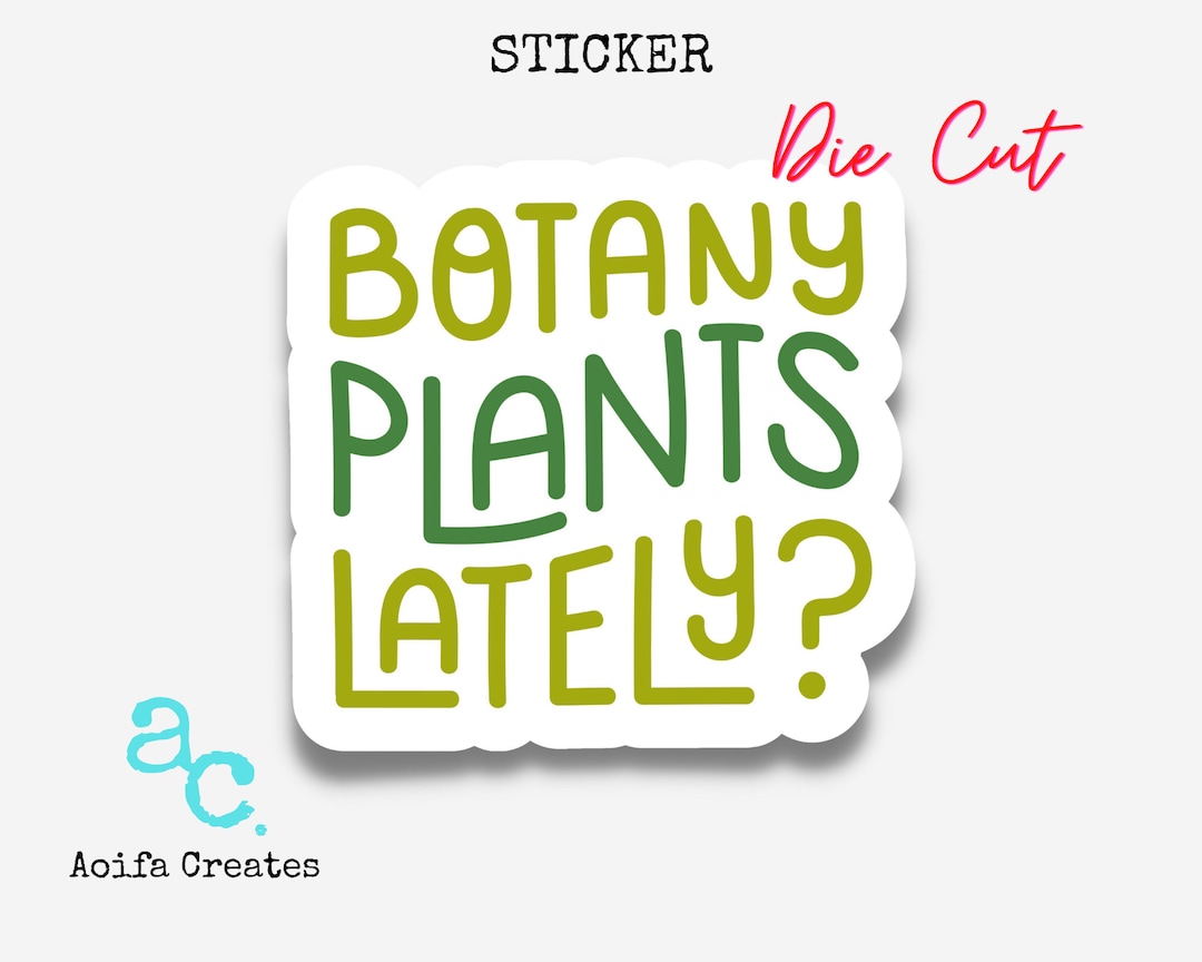 Botany Plants Sticker, Stickers Laptop, Plant Gift, Botany Gifts, Plant ...
