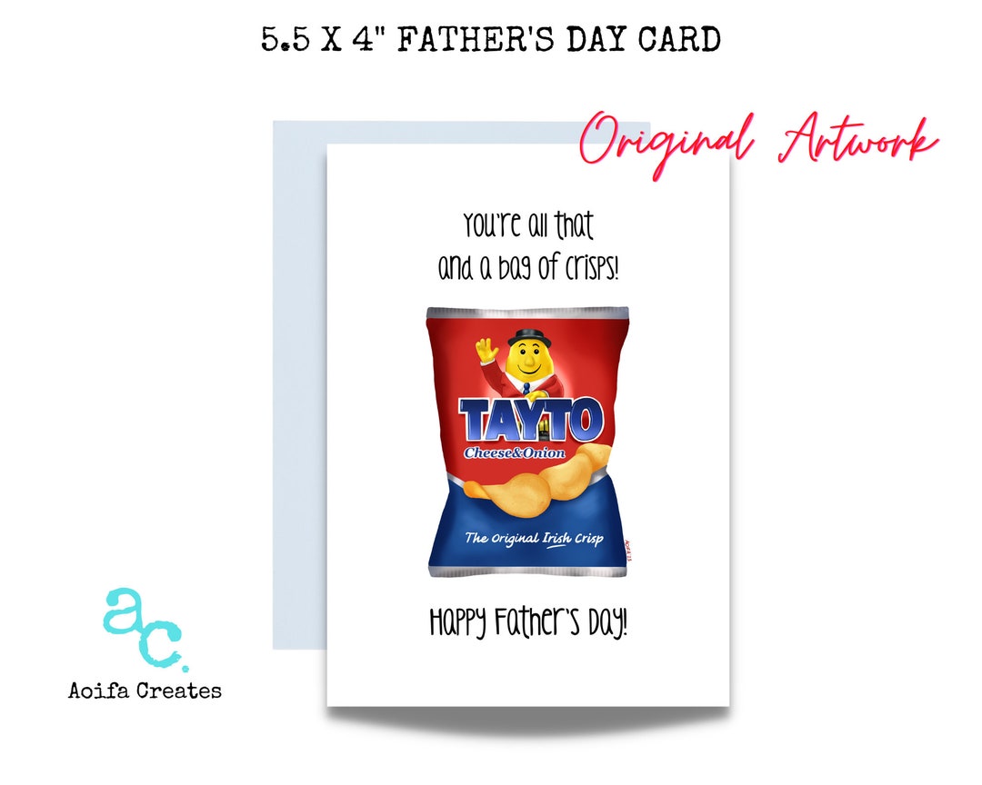 Father's Day Greeting Card: Irish Crisps Father's Greeting Card, Father ...