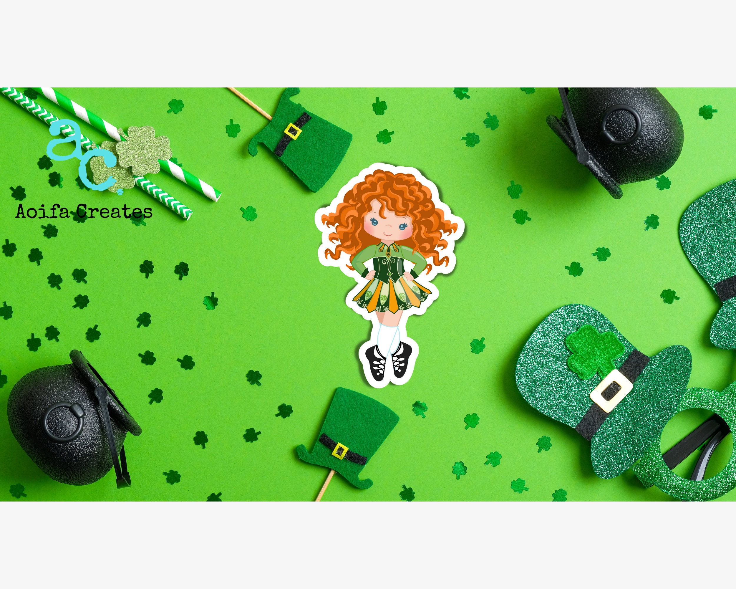 Irish Dancer Sticker Irish Dancer Decal Irish Dance Dancer - Etsy