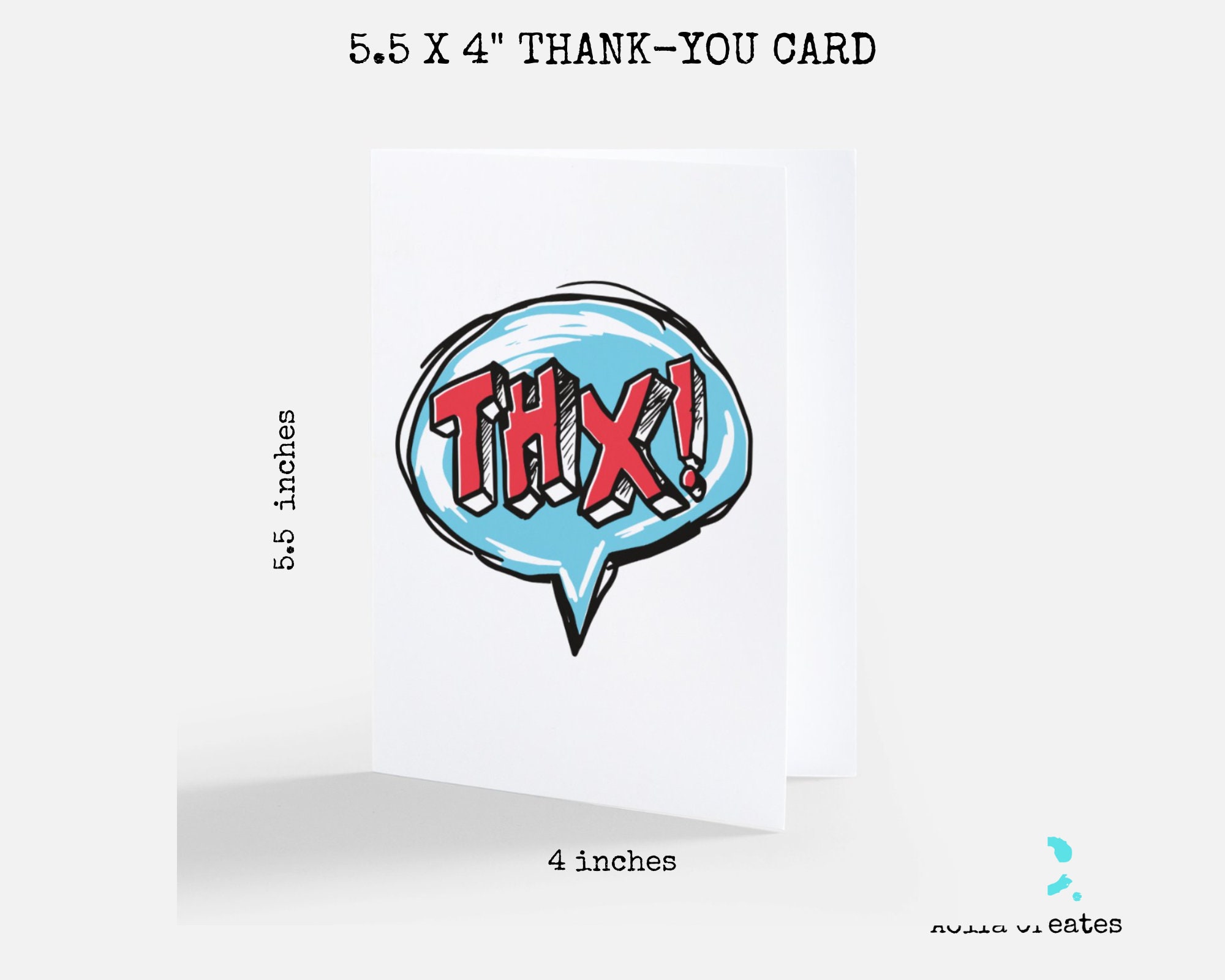 Greeting Card: Thank-you Card, THX Card, Blank Greeting Card, Thank You ...