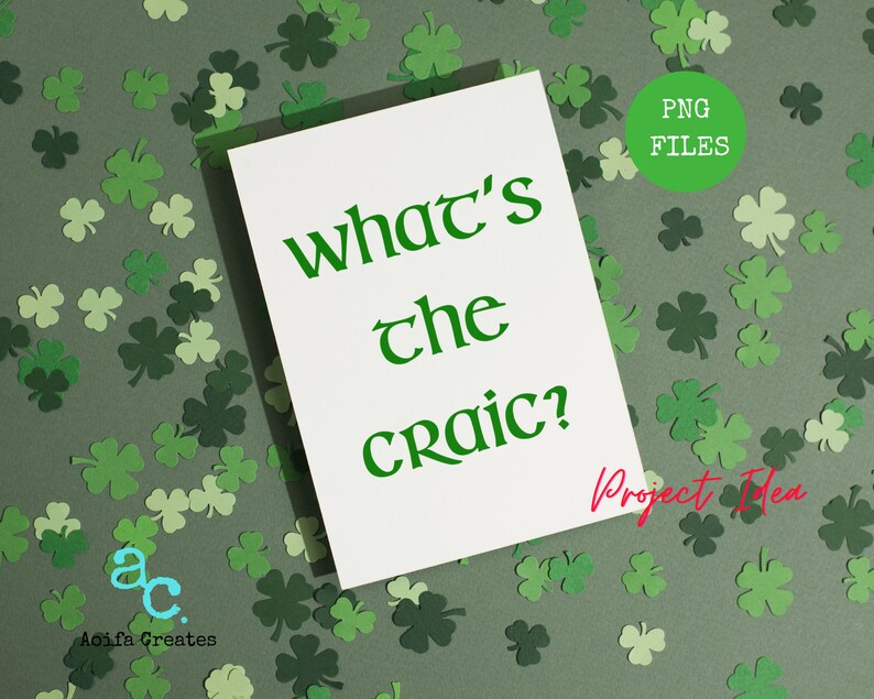 Digital Download What's the Craic Irish PNG Files Irish - Etsy