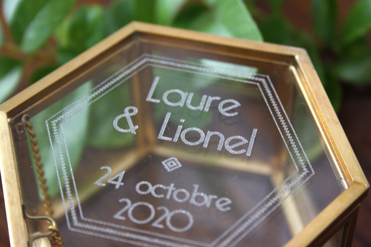 Custom Glass and Metal Wedding Ring Box Geometric Vintage Art - Etsy