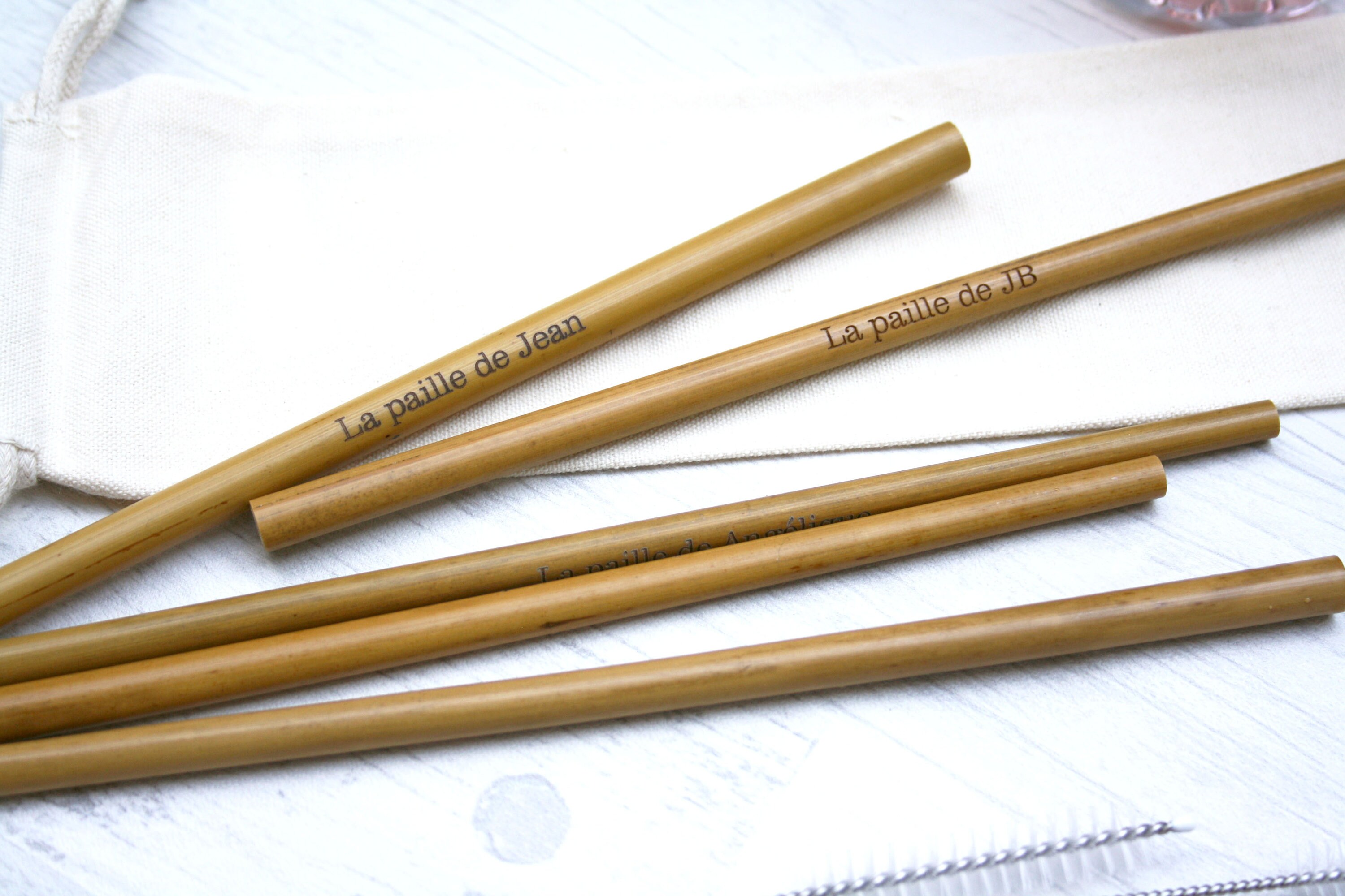 Custom Bamboo Straw Set Personalized Gift Engraved With Your - Etsy