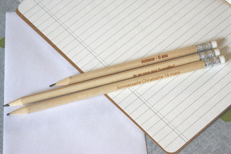 Pack of 50 Custom Pencils in Wood, Ideal Wedding Guests Gift ...