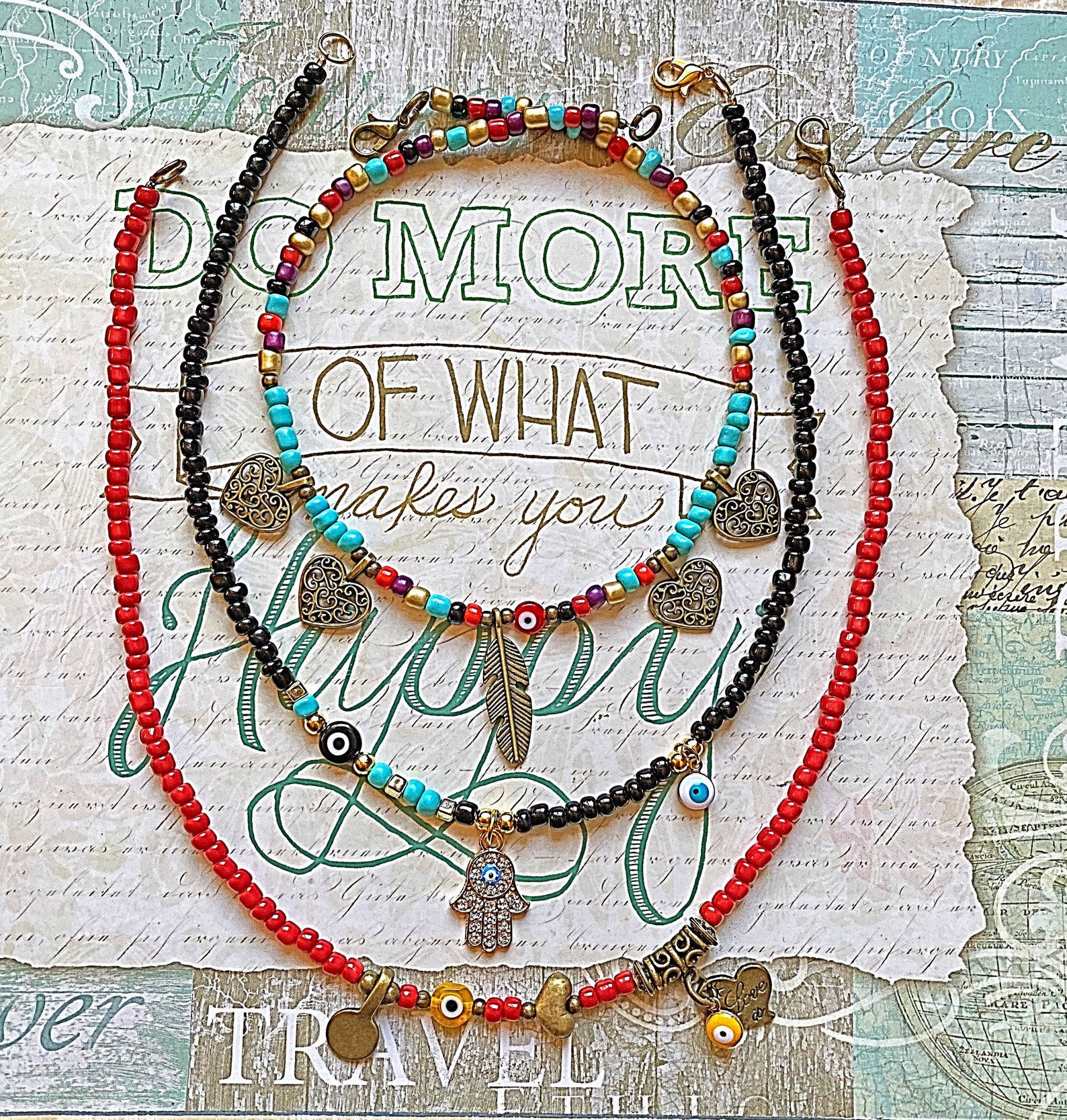 Gypsy Choker With Evil Eye. Bohemian Jewelry Hippie - Etsy