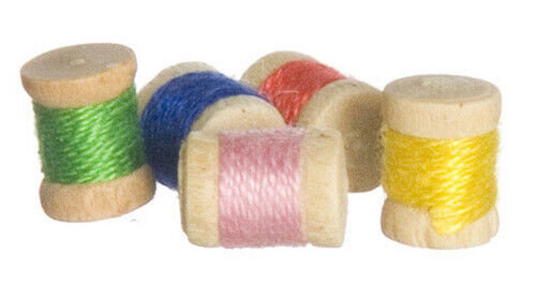 Dollhouse Miniature Spools of Thread, Set of 5 - Etsy