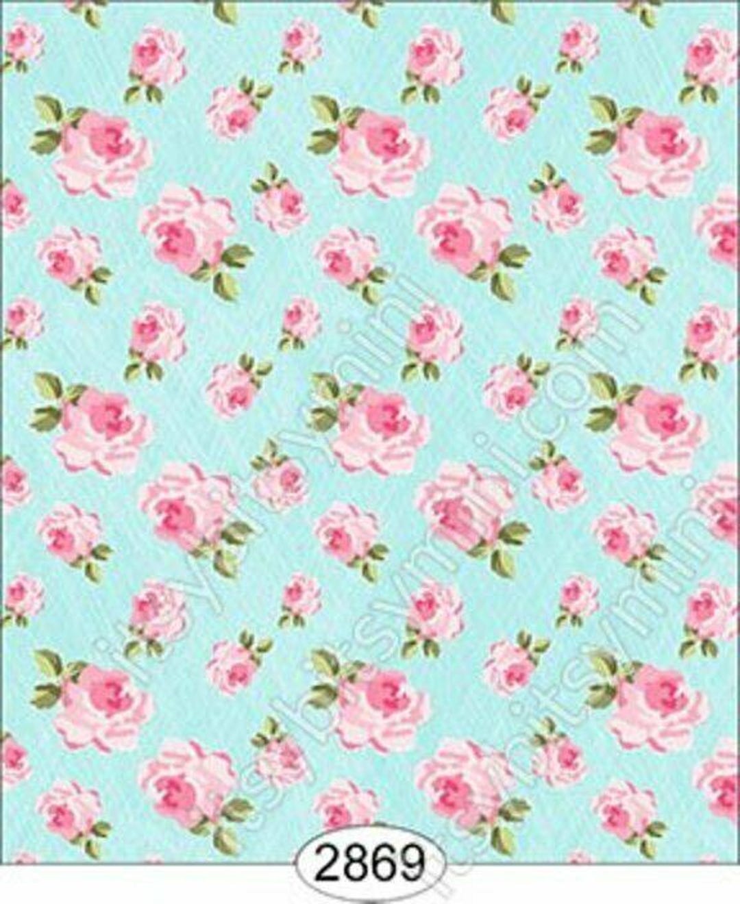 Dollhouse Quarterscale Wallpaper - Tea for Two Teacup - Floral Toss ...