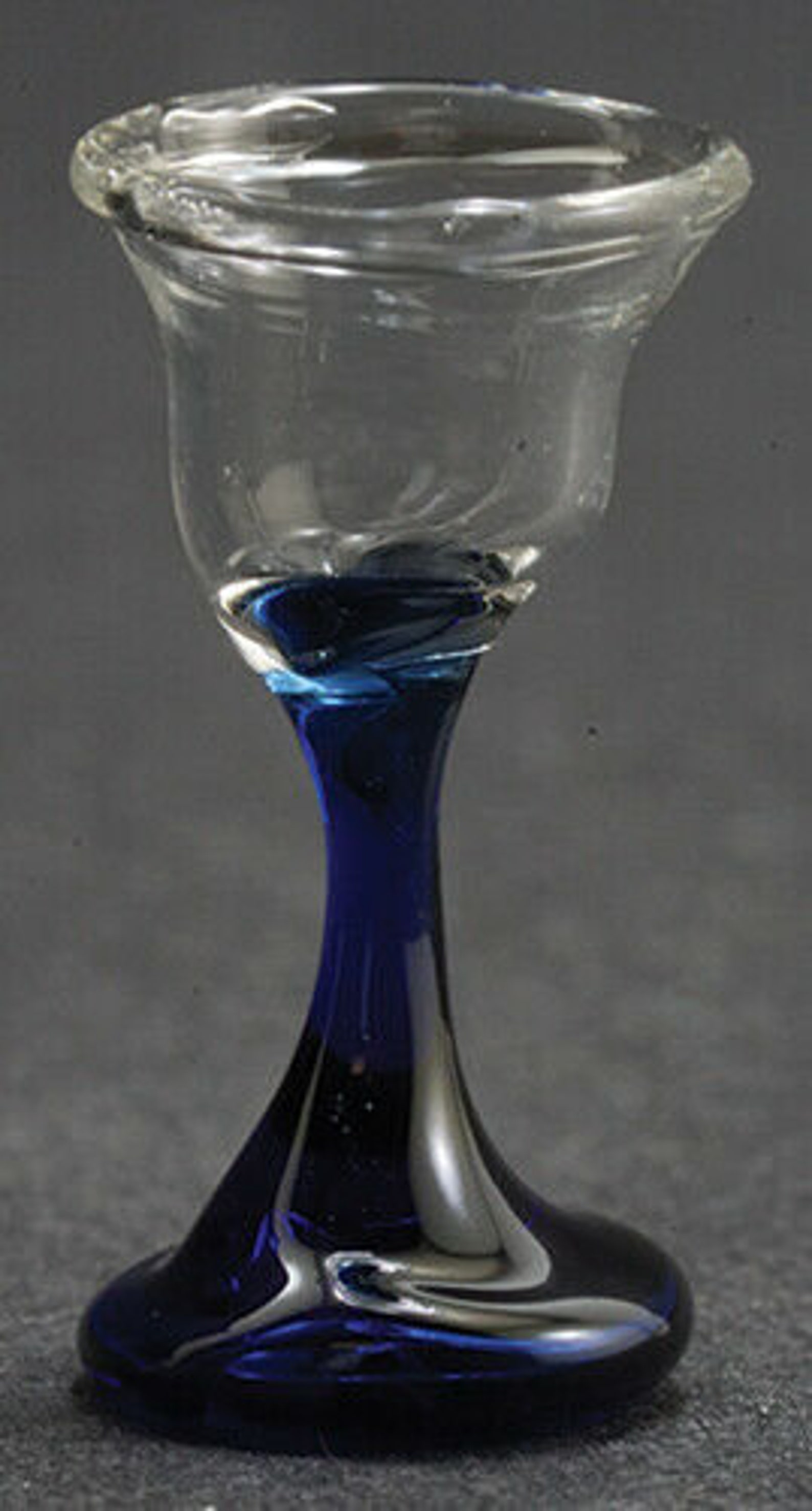 Dollhouse Miniature Blue Stem Wine Glass Etsy