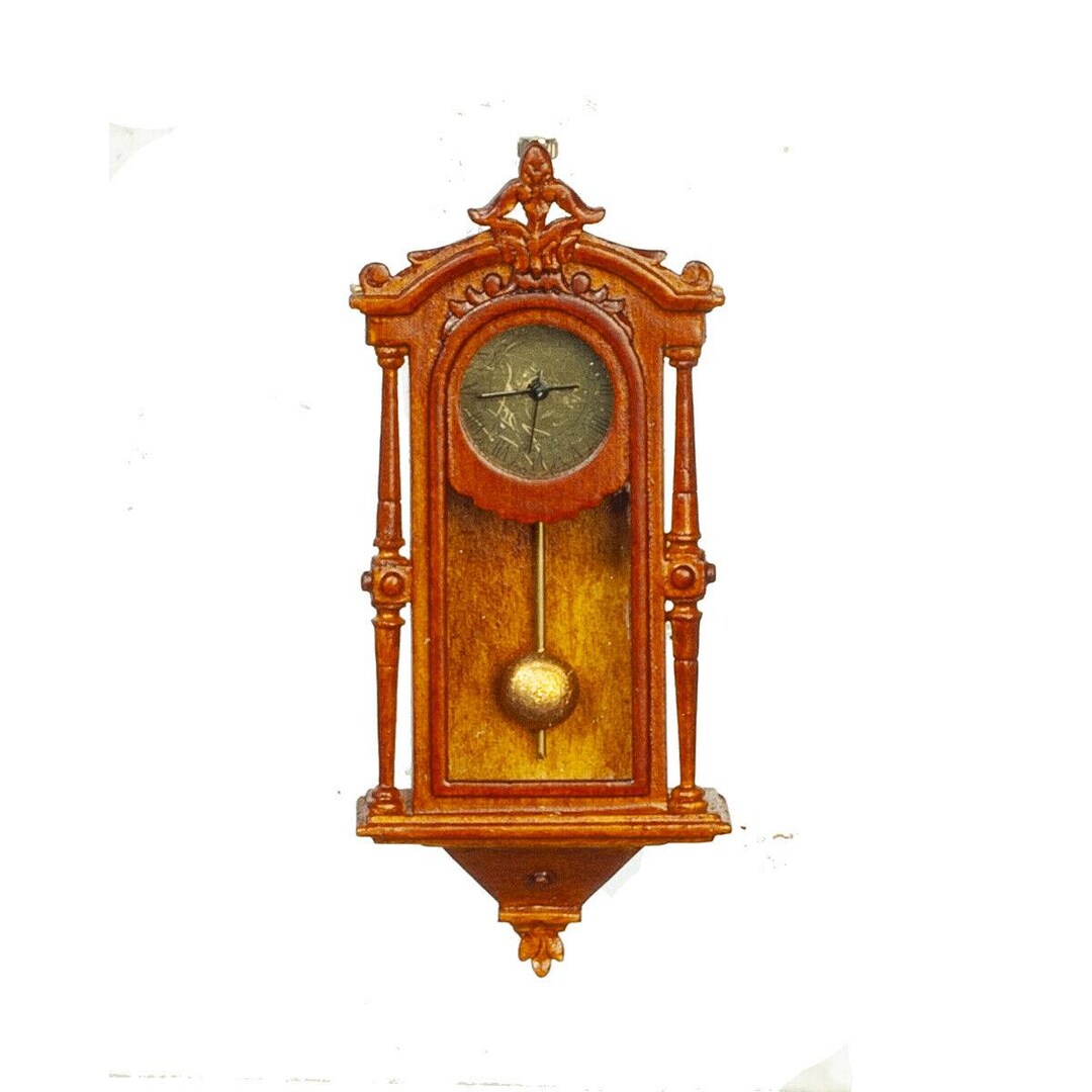 Jbm Dollhouse Miniature Victorian Wall Clock in Walnut - Etsy