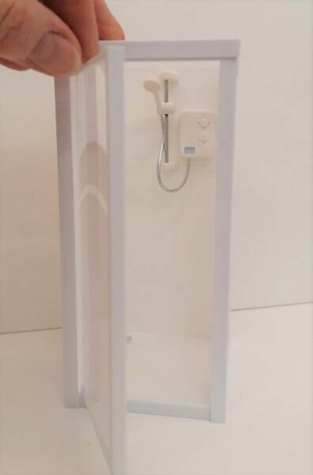 Dollhouse Miniature Shower Cubicle With Opening Door by Delph ...