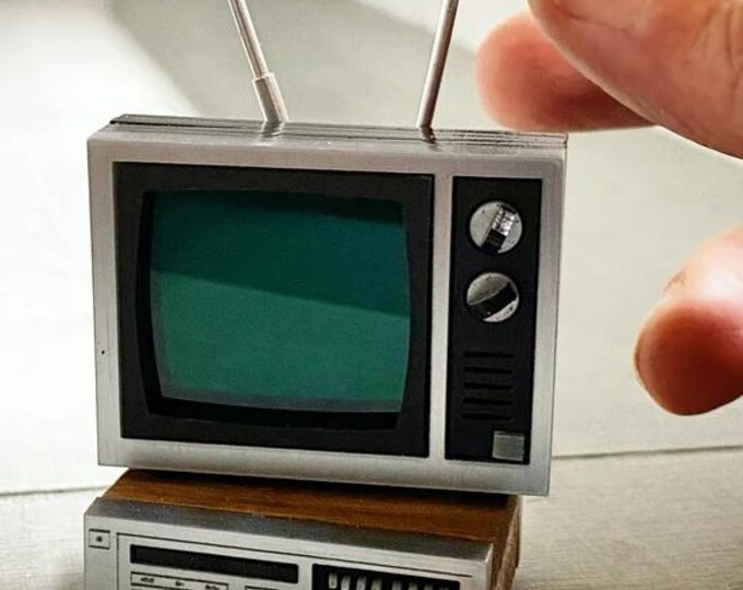 Miniature Retro Television 1/12 Scale Handcrafted - Etsy