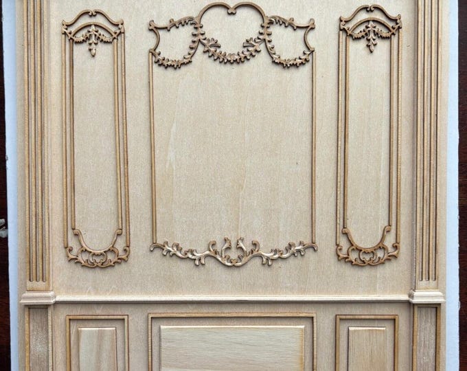 Dollhouse Miniature Wood Wall Panel 1:12 Unfinished - Etsy