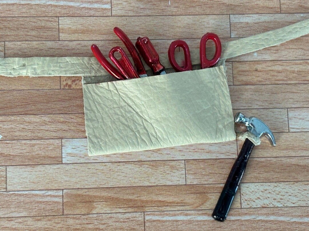 Dollhouse Miniature Leather Tool Belt With Tools - Etsy