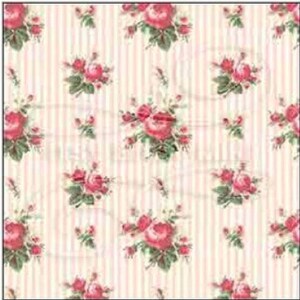 Dollhouse Miniature Wallpaper - Rose Stripes 1:12 Scale - Etsy