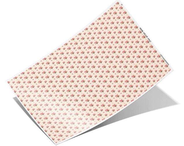 Dollhouse Miniature Wallpaper - Rose Stripes 1:12 Scale - Etsy