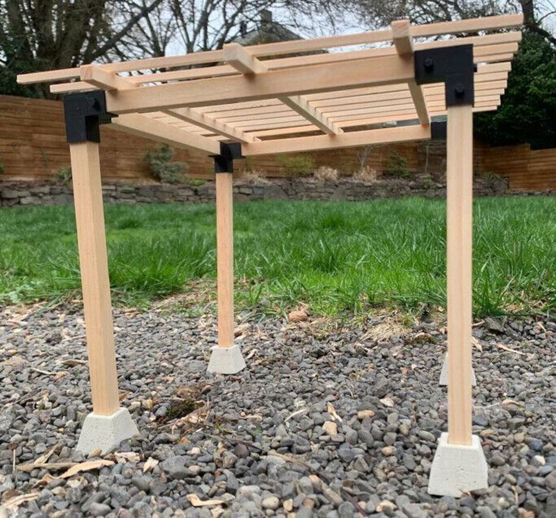 Dollhouse Modern Pergola 1:12 Scale Kit - Etsy