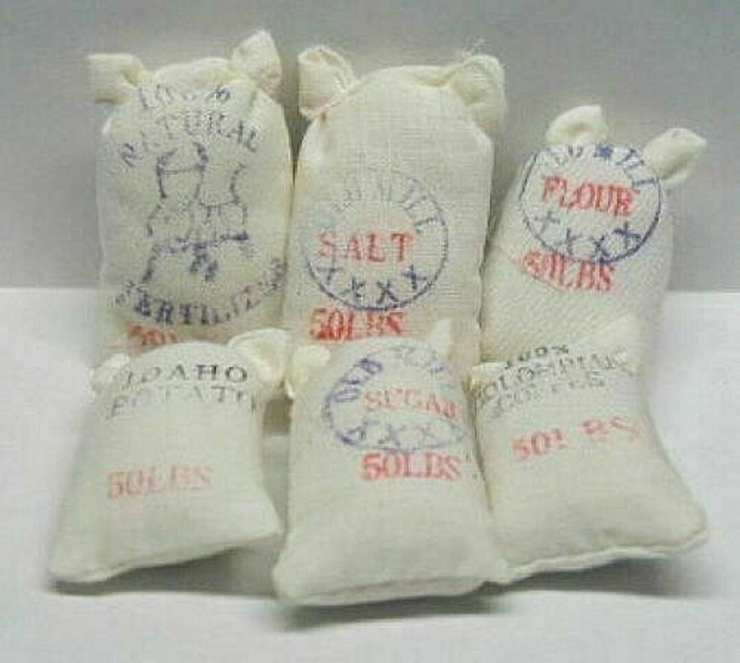 Dollhouse Miniature Food Sacks - Etsy
