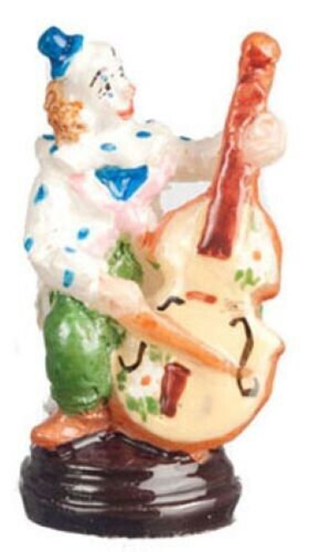 Dollhouse Miniature Clown Figurine Playing Double Bass - Etsy