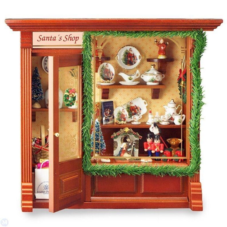 Reutter Porcelain Dollhouse Miniature Santa's Shop Front Display - Etsy