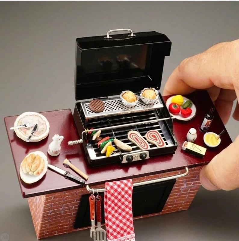 Reutter Porcelain - Filled Barbecue Grill - Dollhouse Miniature - Etsy
