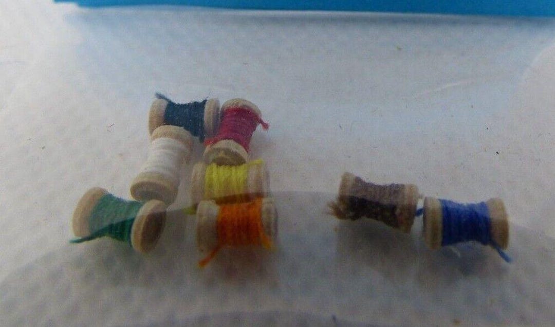 Dollhouse Miniature Spools of Thread, Set of 8 - Etsy