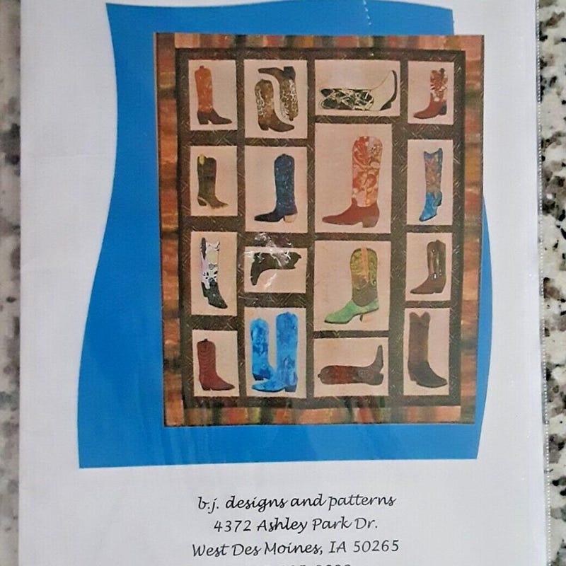 Boot Quilt Pattern - Etsy