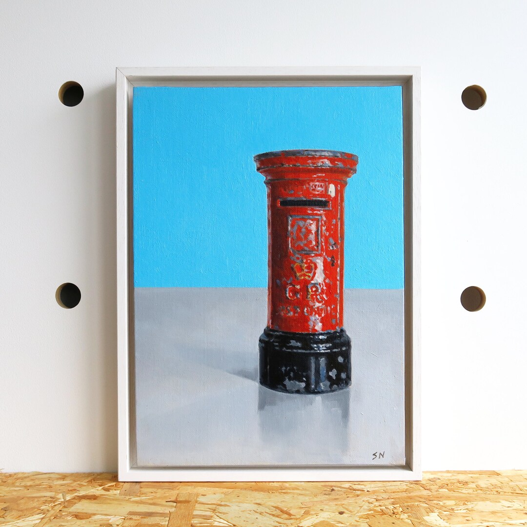 Red Post Box, Oil Painting, Postbox Painting, Royal Mail, British Post ...